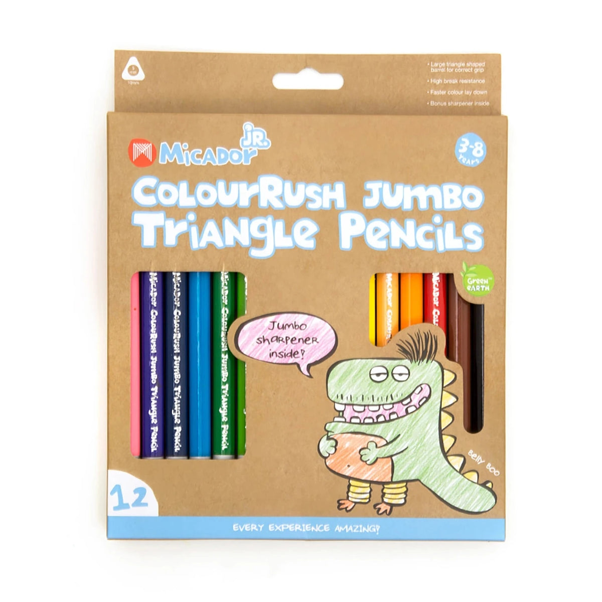 Jumbo Triangle Pencils, 12-Colors – Kinoko Kids